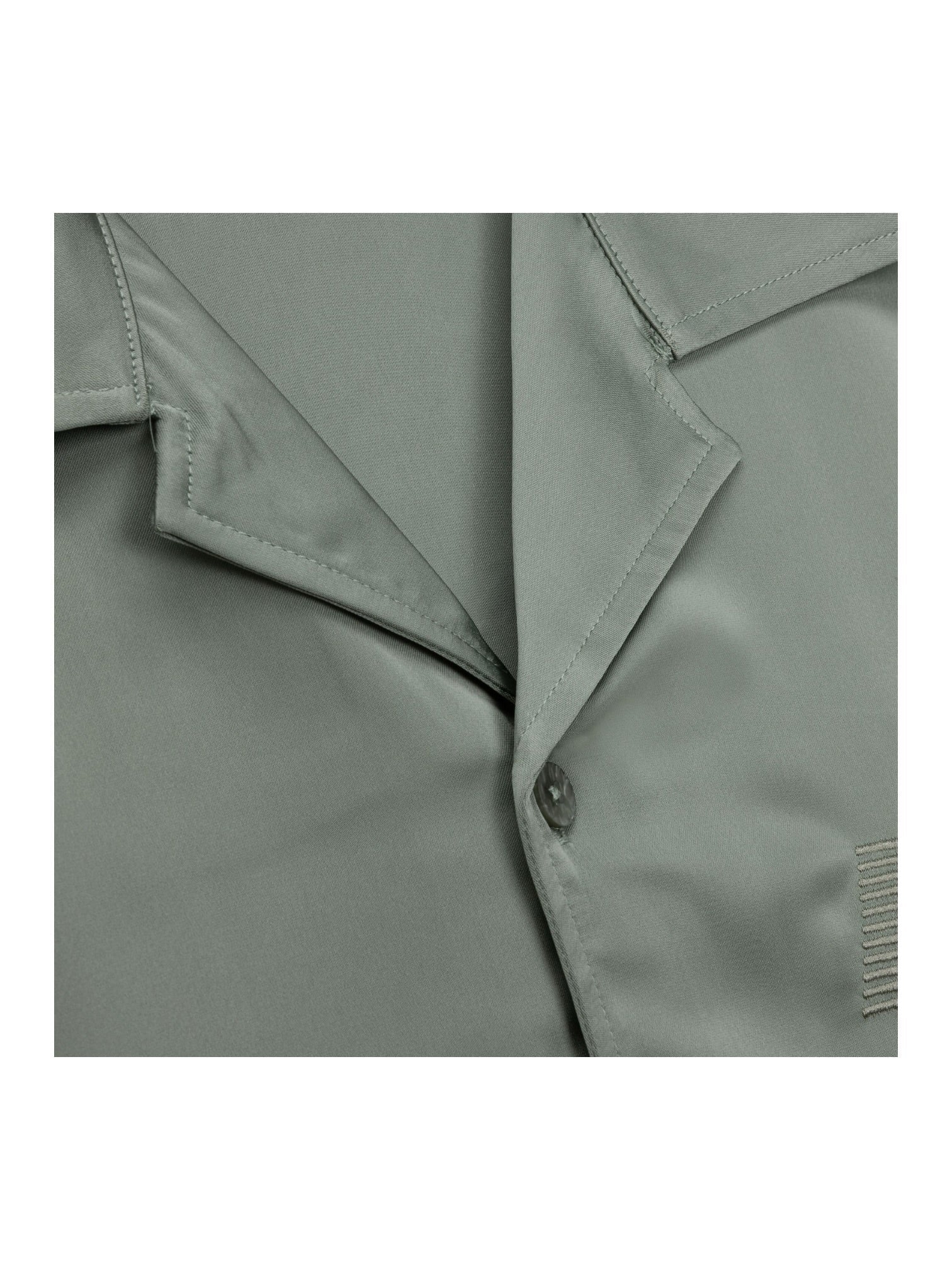 Honor The Gift Satin Chest Logo Camp Collar Sage - Probus