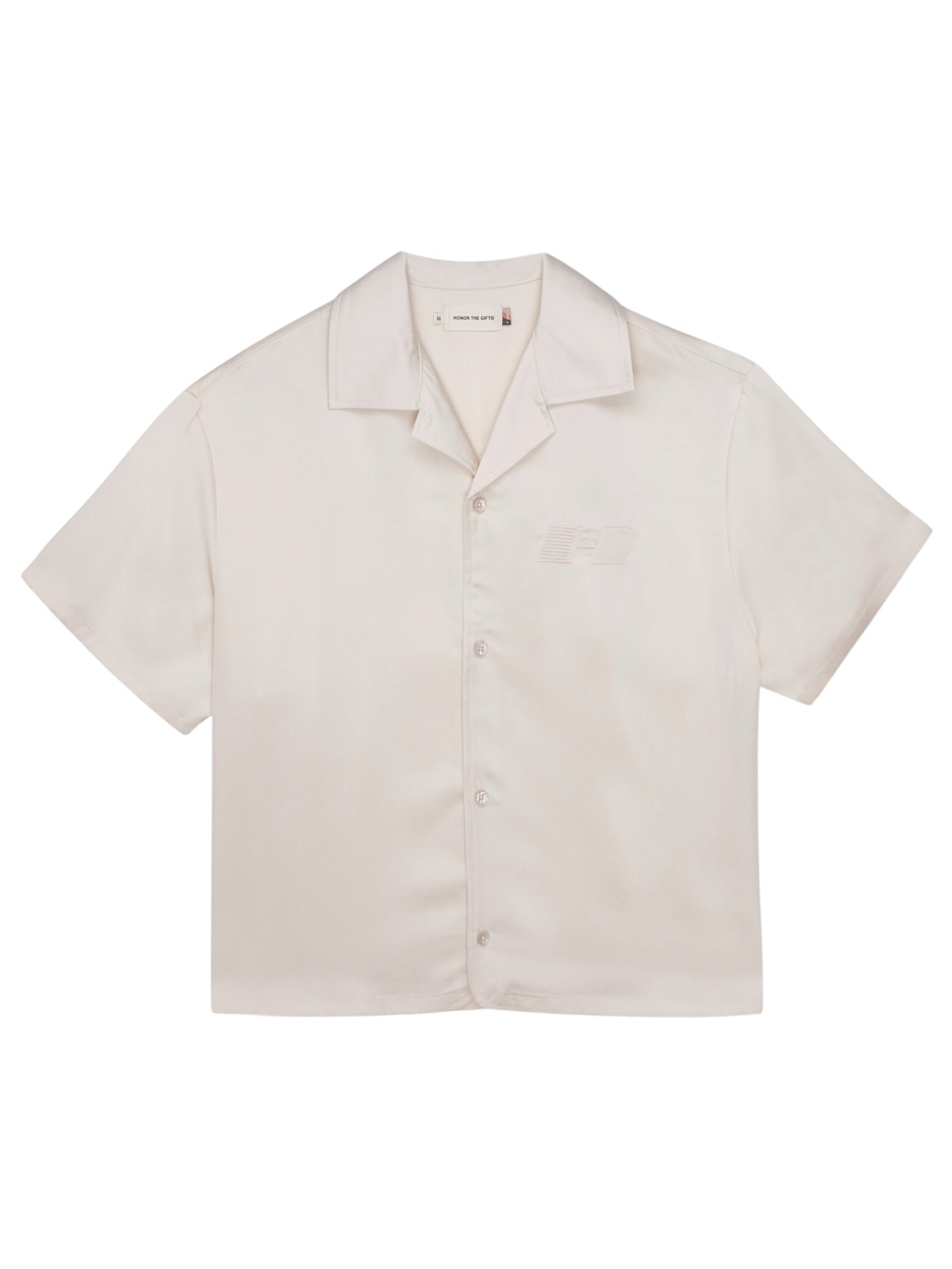 Honor The Gift Satin Chest Logo Camp Collar Sand - Probus